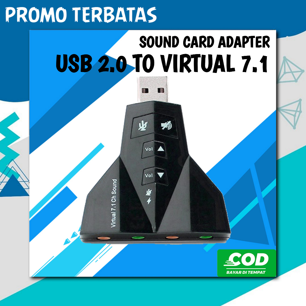 Jual USB 2.0 to Virtual 7.1 Channel Audio Sound Card Adapter | Shopee Indonesia