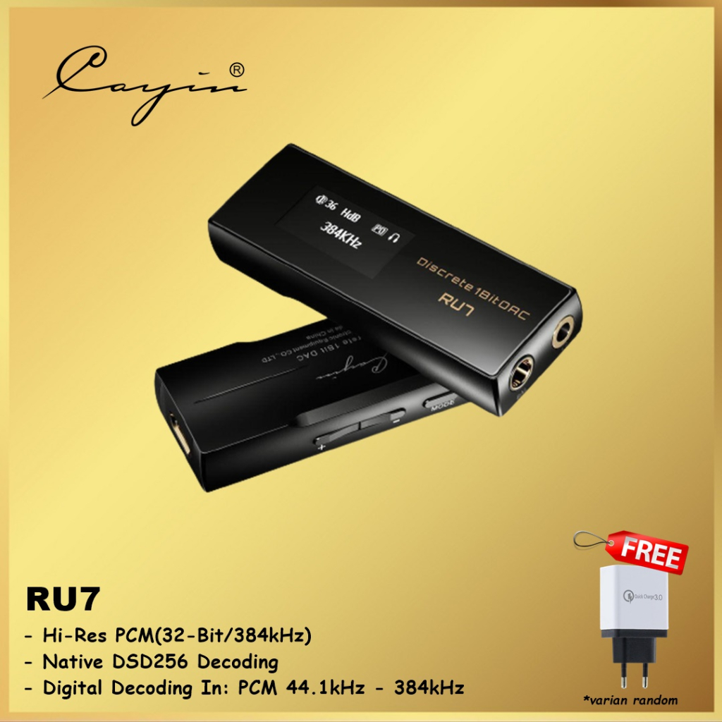 Jual Cayin Ru7 RU 7 Portable Hi-Fi Discrete 1-Bit USB Dongle DAC AMP ...