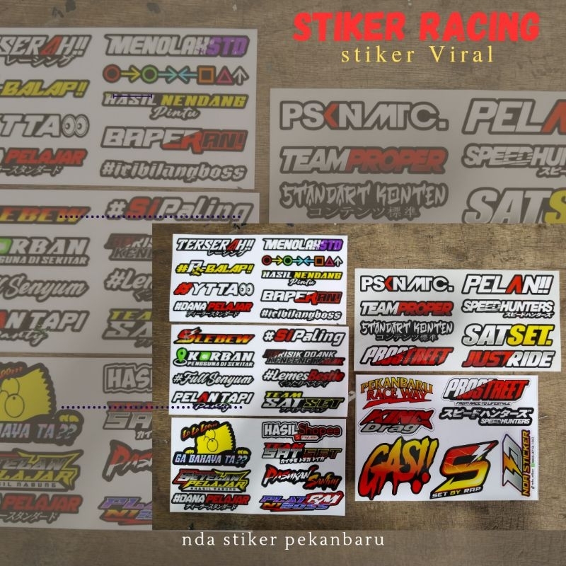 Jual STIKER RACING MOTOR - STIKER PACK RACING - STIKER KEREN | Shopee ...
