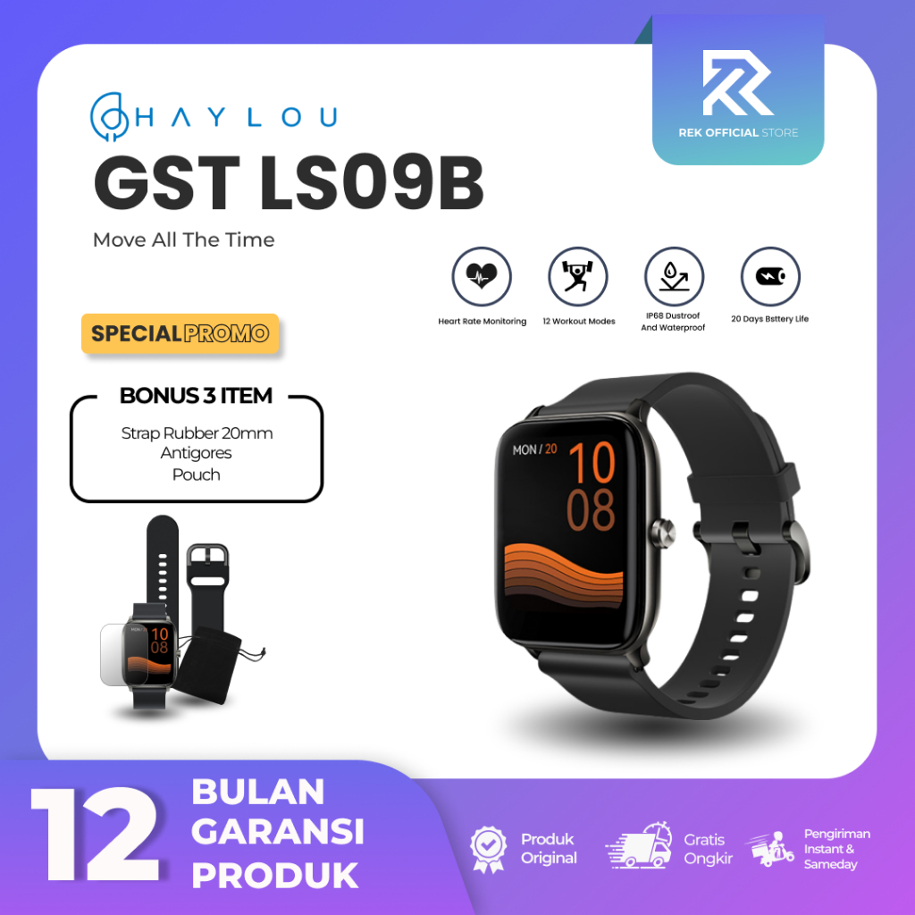 Jual Haylou GST LS09B Smartwatch SpO2 Tracking Original | Shopee Indonesia