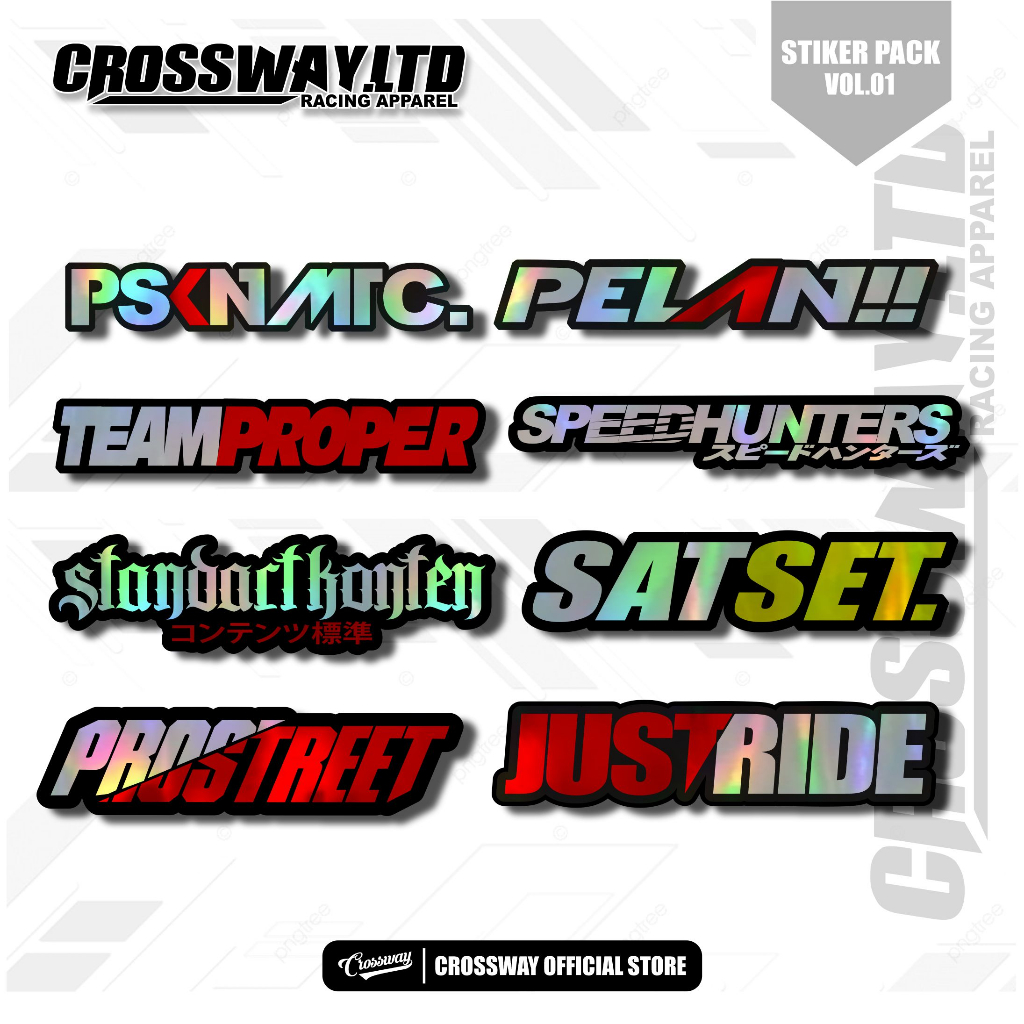 Jual STIKER PACK RACING PRINTCUT , STICKER MOTOR VINYL ISI 8 PCS ...