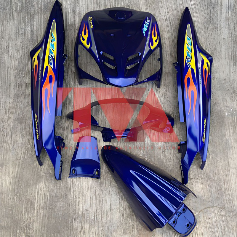 Jual PAKET BODY SET HALUS YAMAHA MIO SPORTY OLD BIRU LIS STRIPING 2006 ...