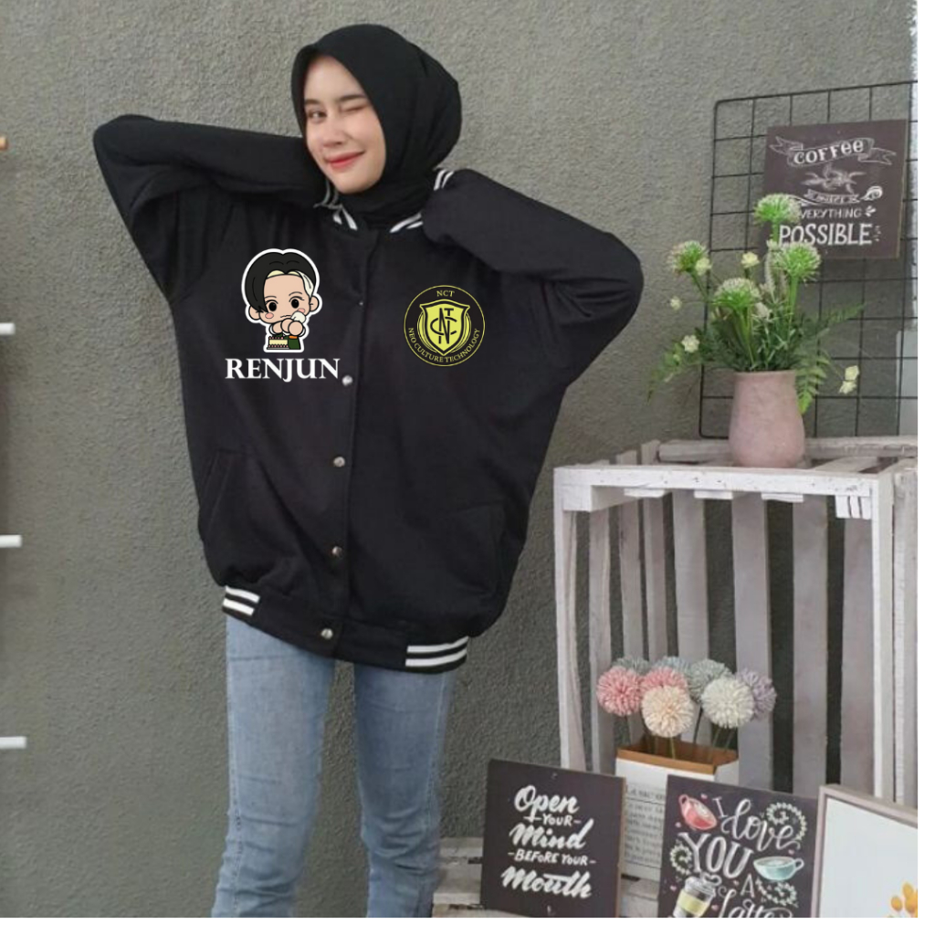 Jual Jaket Varsity NCT desain character chibi Heachan -jisung-renjun ...