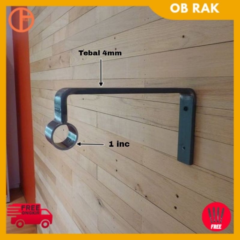 Jual Rak besi dinding dan gantungan baju/rak bracket ambalan tebal plat ...