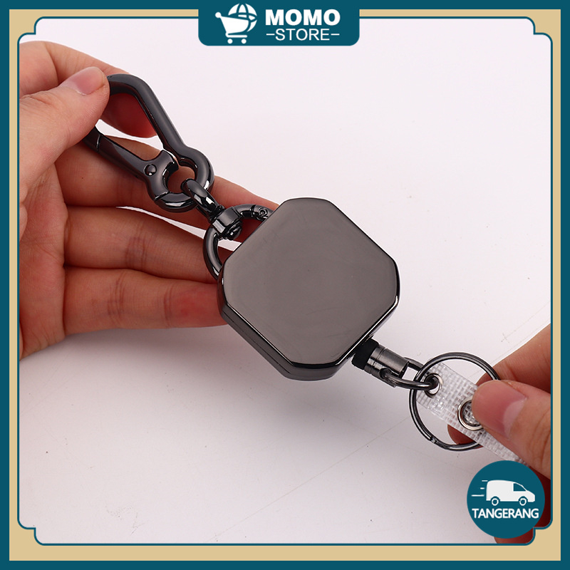 Jual Heavy Duty Metal Retractable Keychain / Badge Holder Clip / Reels ...
