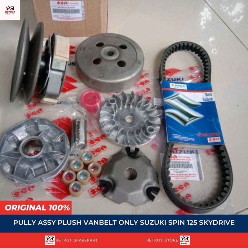 Jual PAKETAN PULLY ASSY RUMAH ROLLER VAMBELT KIPAS ROLLER SPIN 125 SKYDRIVE SKYWAVE HAYATE ...