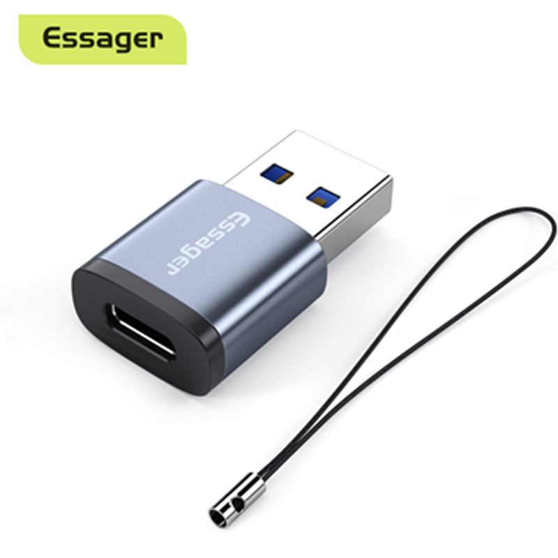 Jual Essager Soray Mini Adapter Converter OTG USB Type-C Female To USB ...