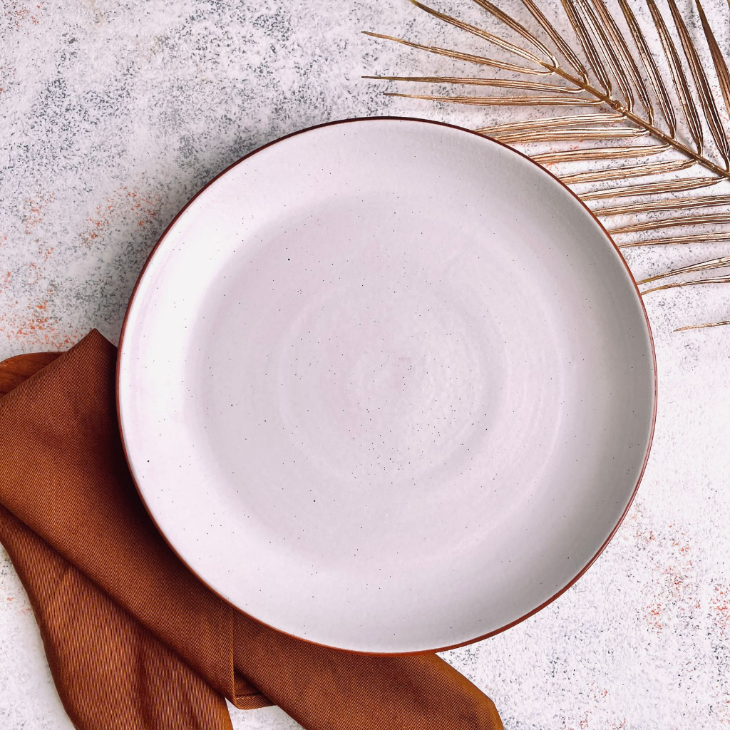 Jual Piring / Dinner Plate Keramik Latte Snow | Shopee Indonesia