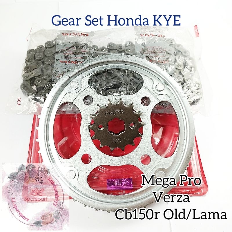 Jual GEAR SET + RANTAI HONDA KYE KUALITAS ASLI ORIGINAL MEGAPRO VERZA ...
