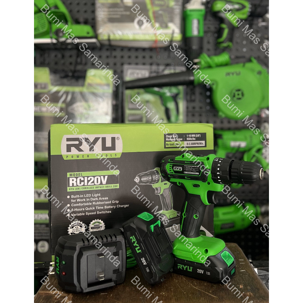 Jual RYU MESIN CORDLESS IMPACT DRILL 20V RCI 20V / MESIN BOR CAS ...