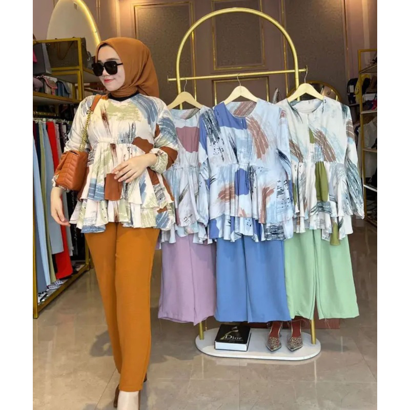 Jual ONE SET VIRALL//Pelangi set//Amoora set//Bunga Set// Wanda set termurah | Shopee Indonesia