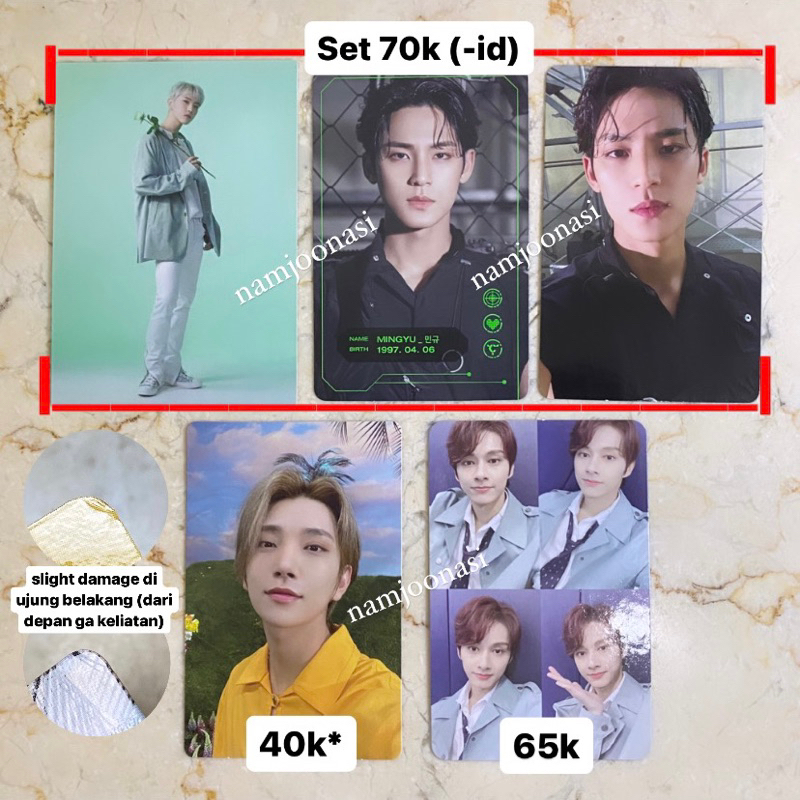 Jual pc photocard seventeen svt mingyu game boi joshua nanas sector 17 jun henggarae grid ...