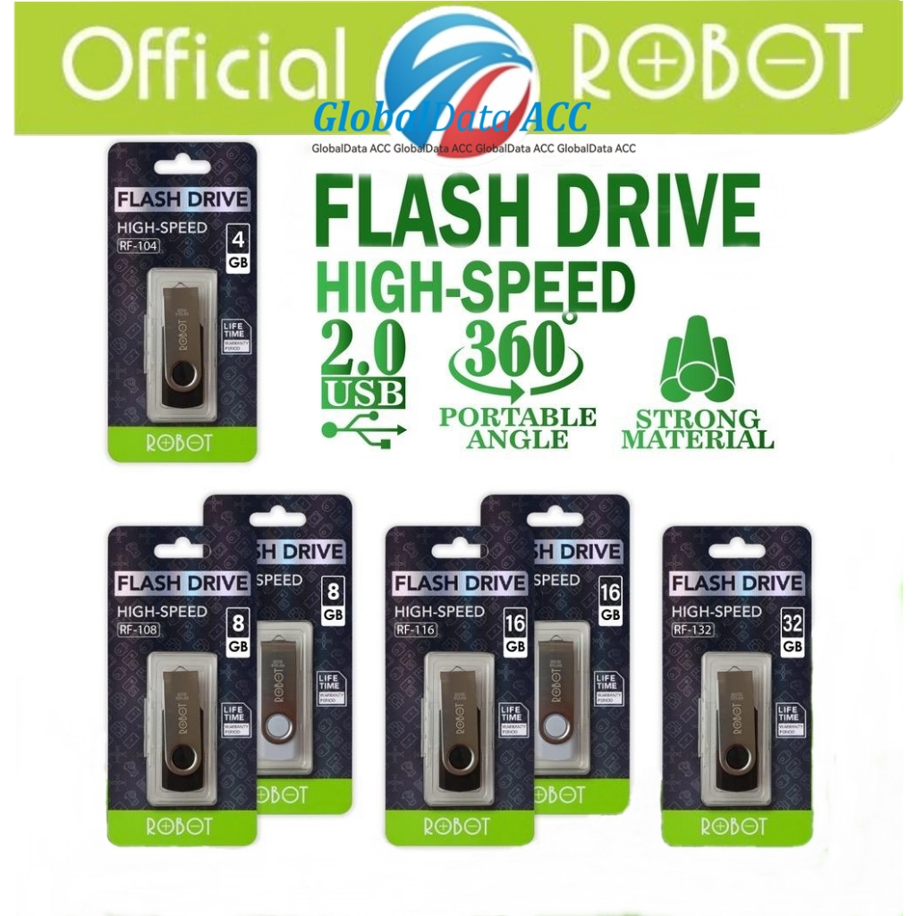 Jual Flashdisk ROBOT 4GB/8GB/16GB/32GB Rotatable RF104 RF108 RF116 ...