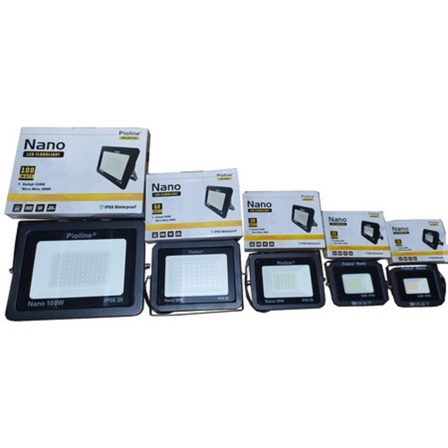 Jual Lampu Sorot Led Flood Light Pioline Nano 10W 20W 30W 50W 100W Watt Kap Sorot Lampu Tembak ...