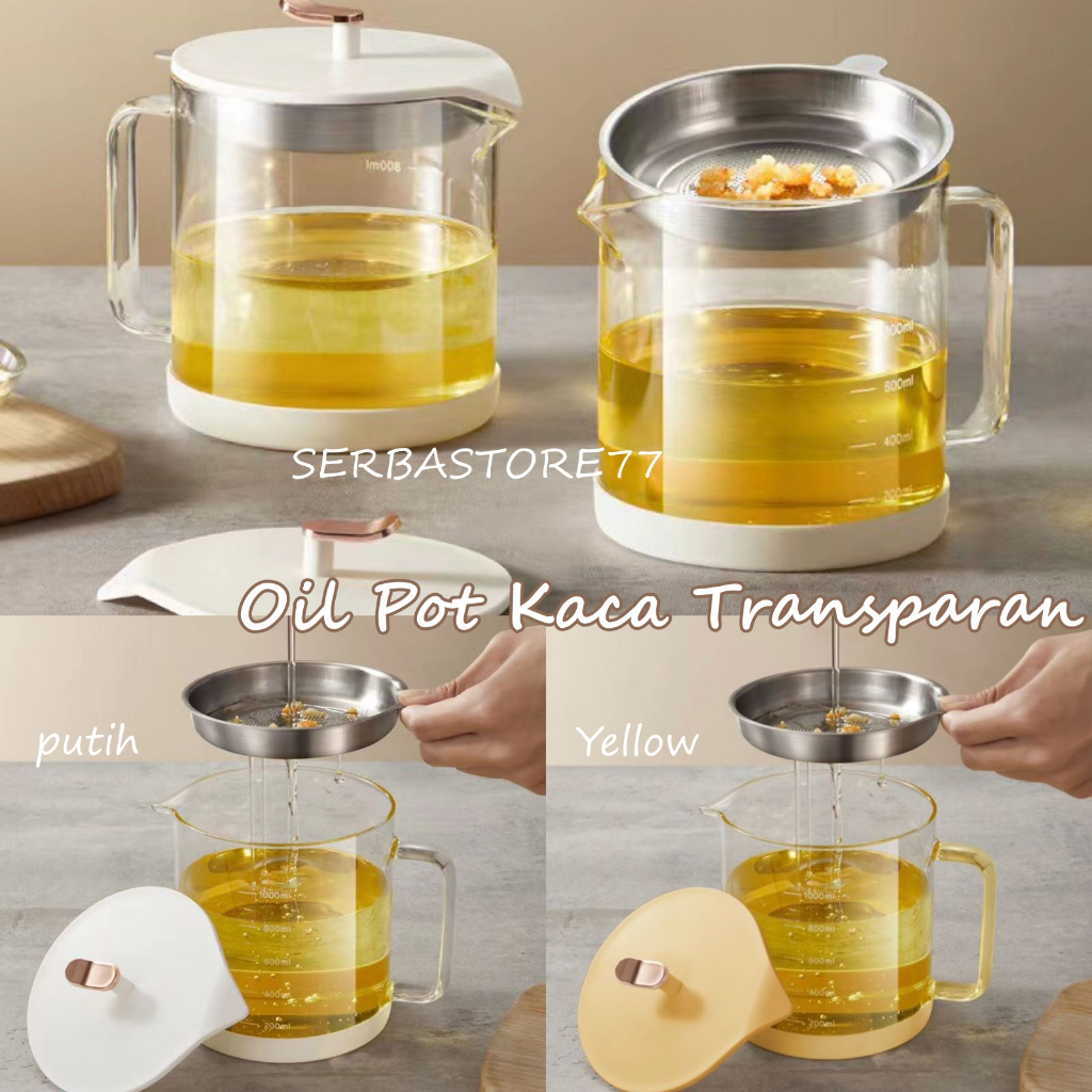 Jual Oil Glass Botol Kaca Tempat Penyaring Minyak Goreng Filter Oil ...
