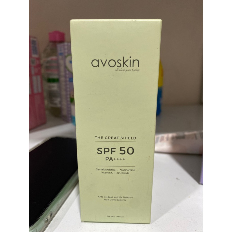 Jual Avoskin Sunscreen The Great Shield Sun/ Shield of Sun SPF 50 PA ...