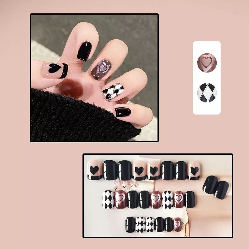 Jual 24 Pcs Kuku Palsu Bahan Akrilik Kuku Palsu Murah Fake Nails