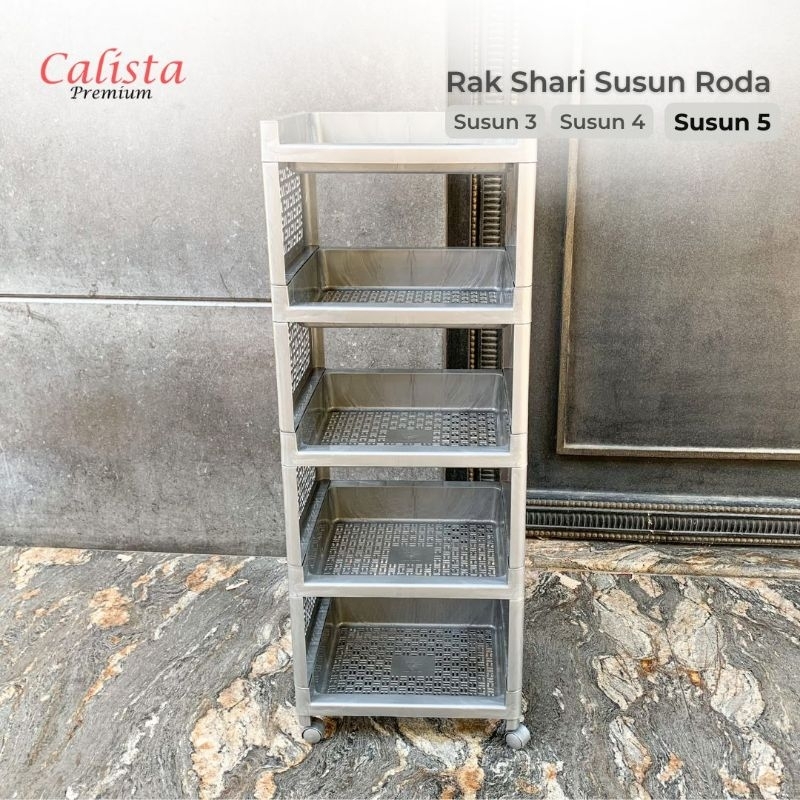 Jual (keluargastore)Rak susun rak serbaguna roda rak multifungsi rak 4 ...