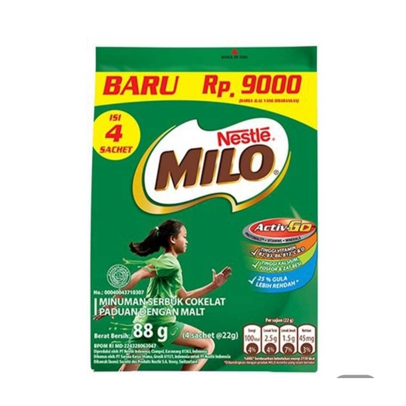 Jual Milo Nestle 3 In 1 ( 4 Sachet @35G ) | Shopee Indonesia