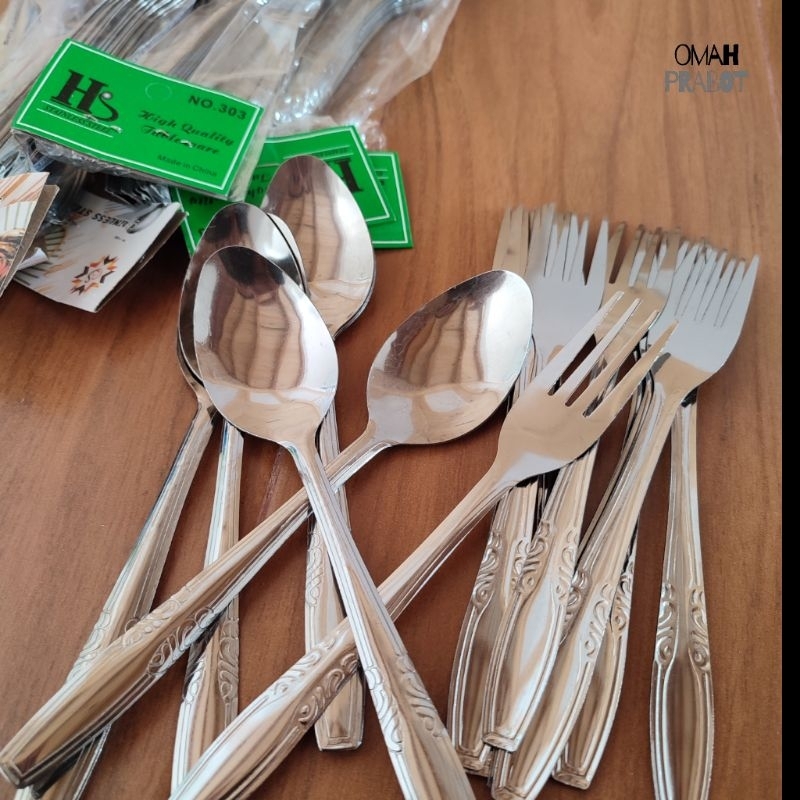 Jual Omah Prabot - Sendok Garpu Stainless 1 Lusin 12 Pcs | Shopee Indonesia