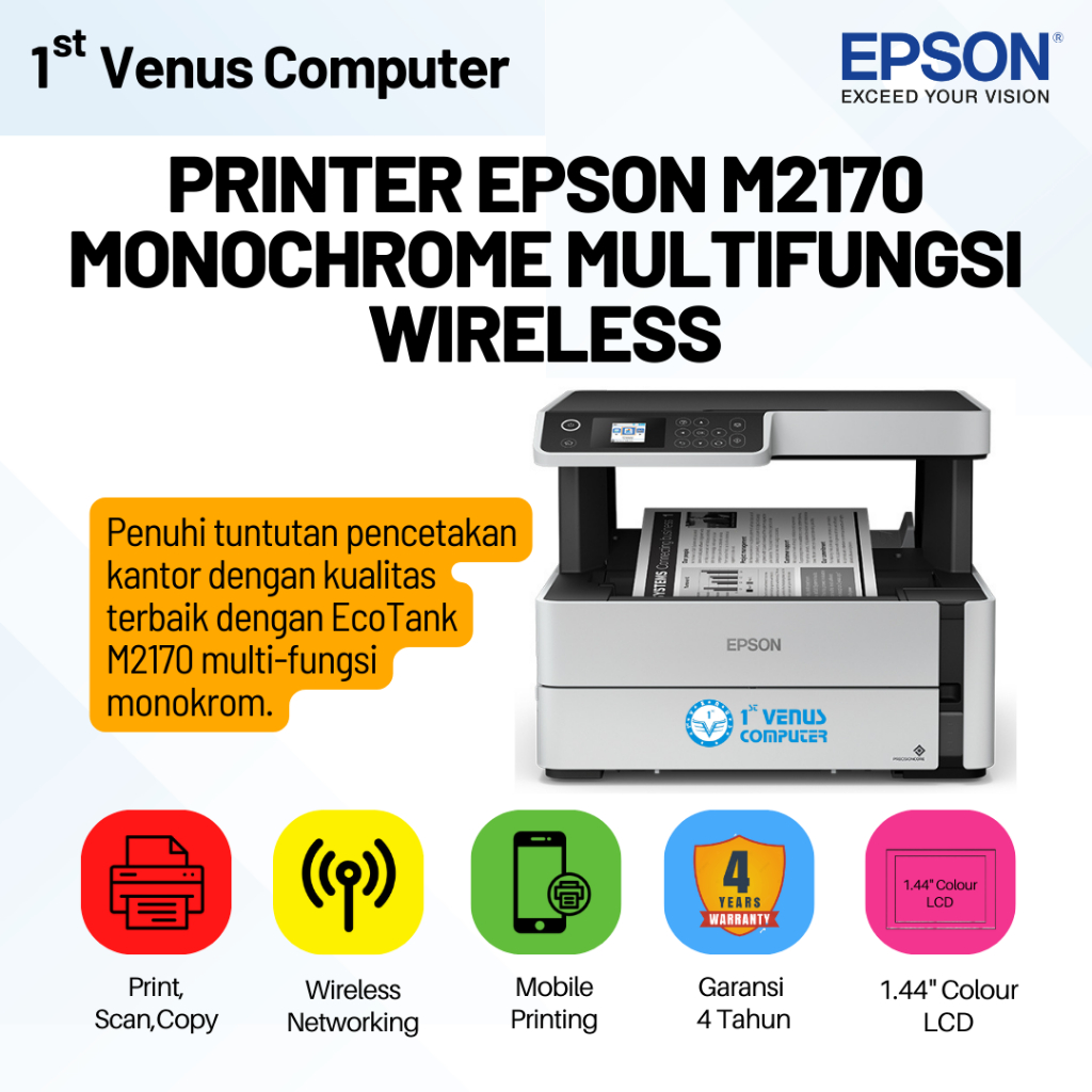 Jual Printer Epson M2170 Monochrome Multifungsi Wireless / Printer ...
