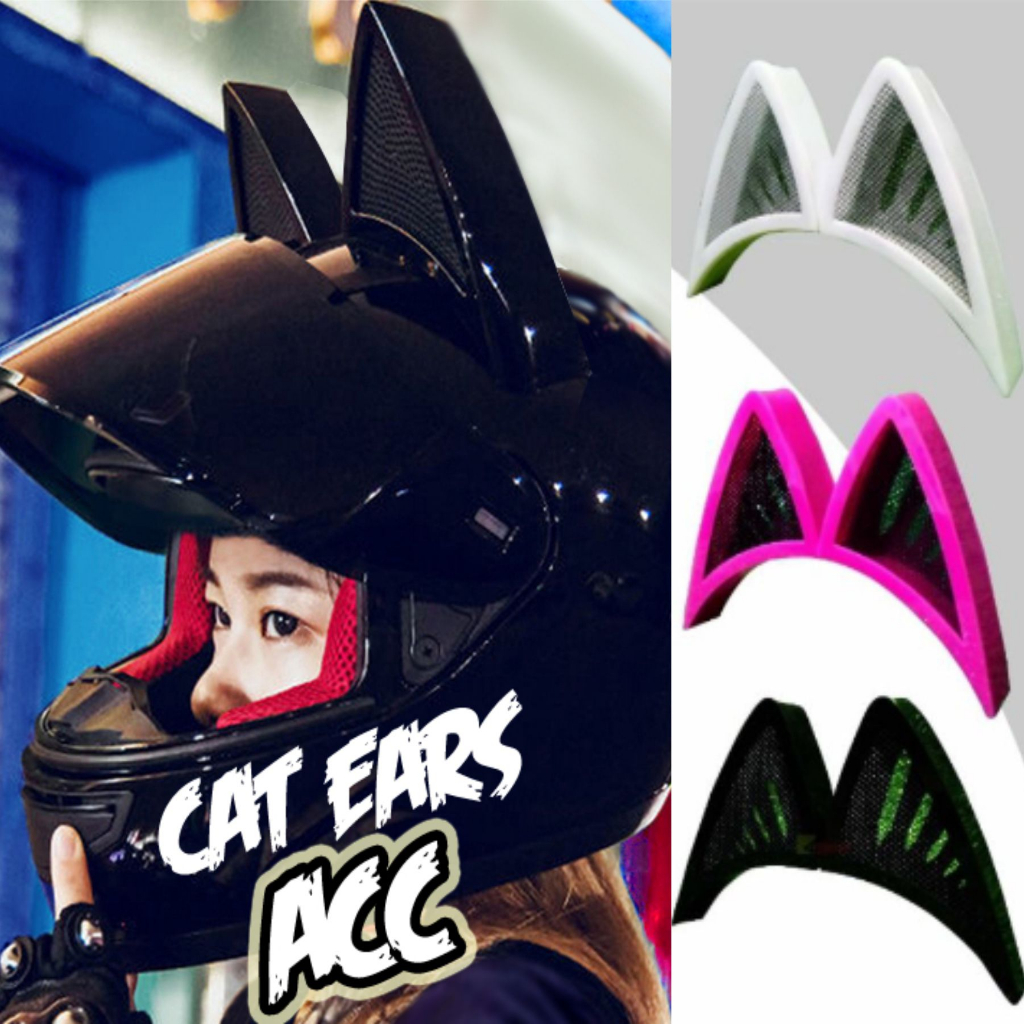 Jual Cat Ears ACC Helmet | Telinga Kucing Akrilik | Shopee Indonesia