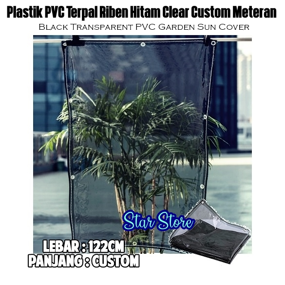 Jual Tirai Plastik Hitam PVC List Terpal / Krey Gazebo Riben Penahan ...