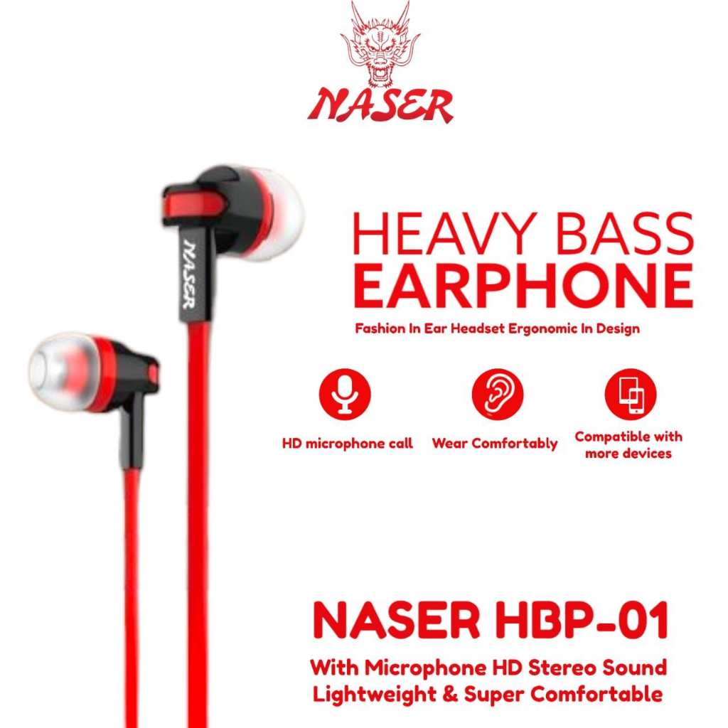 Jual NASER HANDSFREE HBP-01 / Handsfree Jack Universal / Extra Bass ...