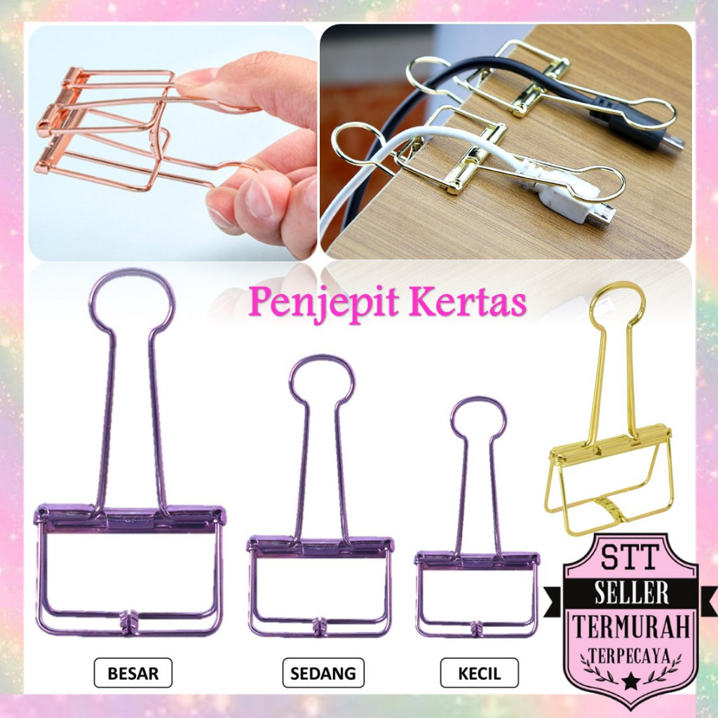 Jual STT Paper Clip Besi Warna-Warni Klip Penjepit Buku Bahan Metal ...