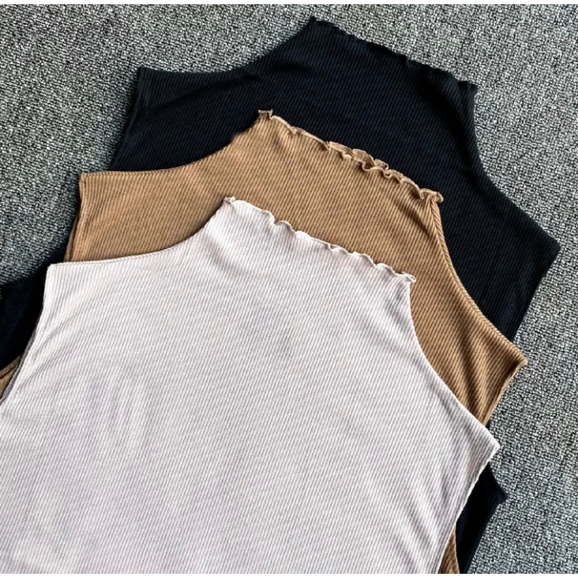 Jual INNER KNIT - Baju Dalaman Wanita Tanpa Lengan Bahan Rib Knit Model ...