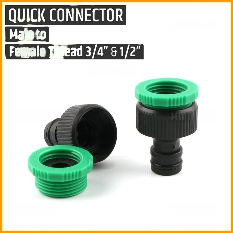 Jual Quick Connector Male to Female Thread 3/4 & 1/2 inch Konektor ...