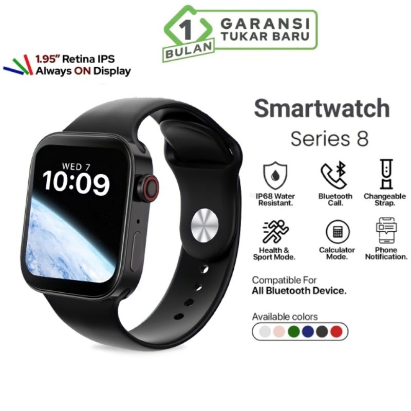 Jual Jam Tangan Pintar Digital Smartwatch Series 8 Waterproof Pria ...