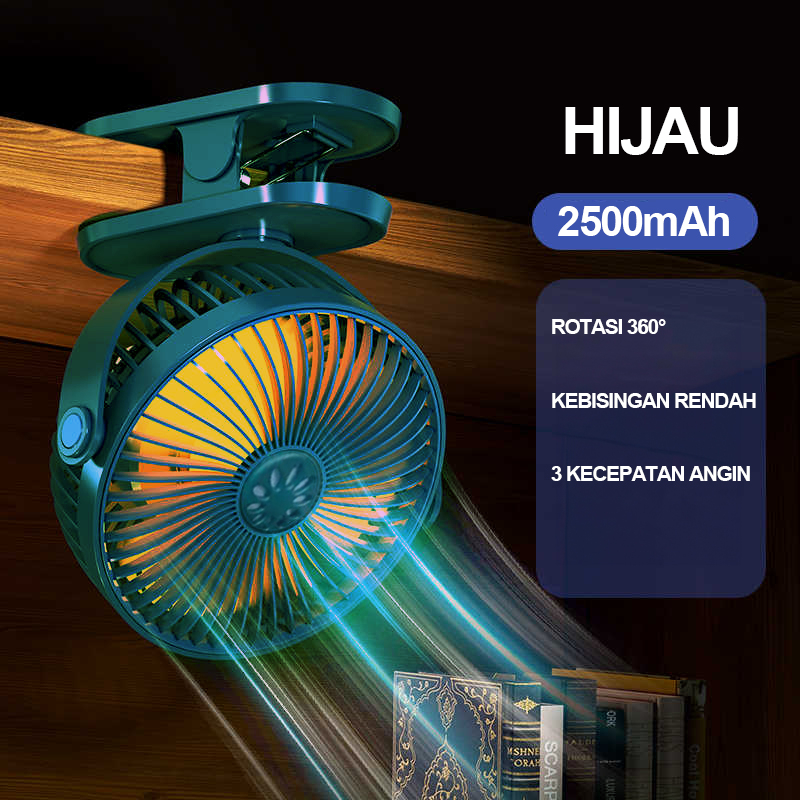 Jual Kipas Mini Clip Mini Fan Rotating Kipas Angin Meja Mini Jepit ...