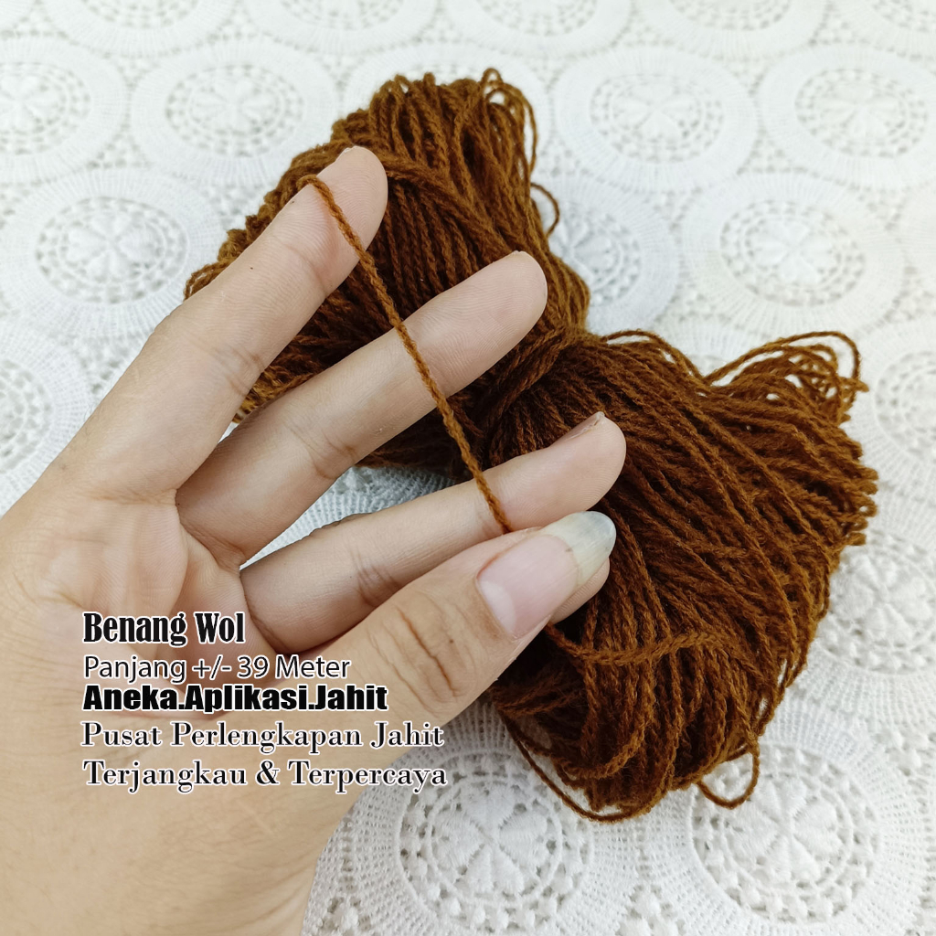 Jual 1 BIJI BENANG WOL BESAR -/+ 39 METER / BENANG WOOL / BENANG SULAM ...
