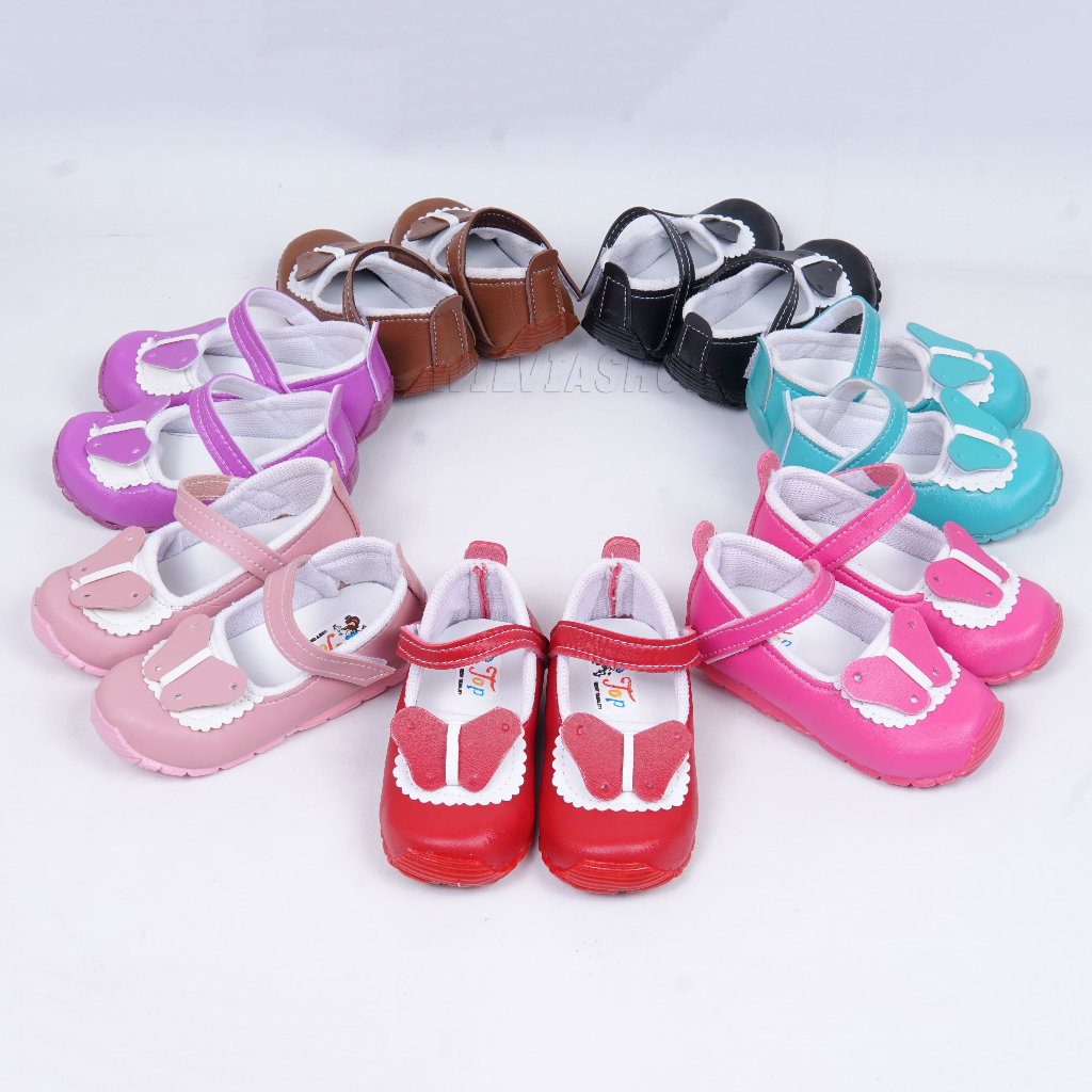 Jual Sepatu Anak Perempuan BUNYI CIT-CIT Model kupu-kupu Usia 1-3 Tahun ...