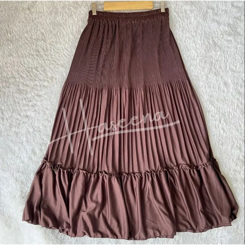 Jual Haseena Rok Plisket Susun Maiza Bahan Premium | Rok Skirt | Rok ...