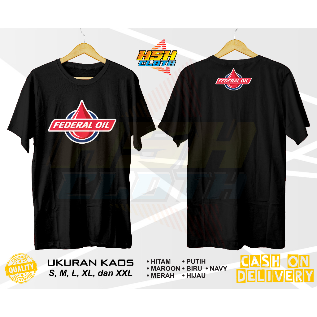Jual Baju Kaos Pria Distro Sablon DTF Federal Oil Perusahaan Bisa Custom - HSHCloth | Shopee ...