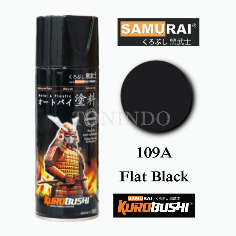 Jual Cat Samurai Paint 109A Flat Black Cat Semprot/ Spray Hitam Dof ...