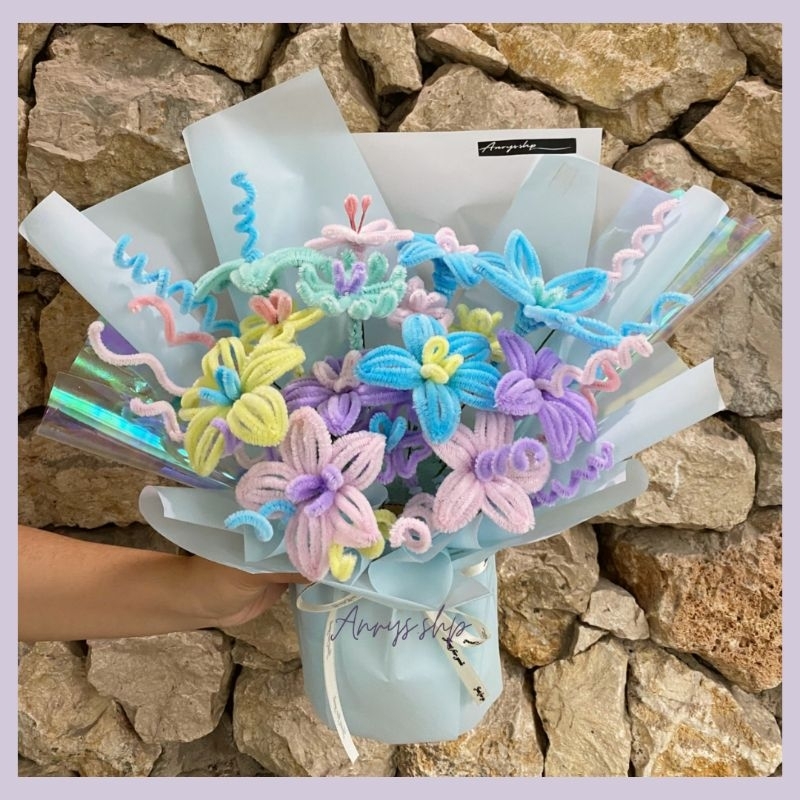 Jual Cantika bouquet pipe cleaner / buket bunga kawat bulu mercy ...