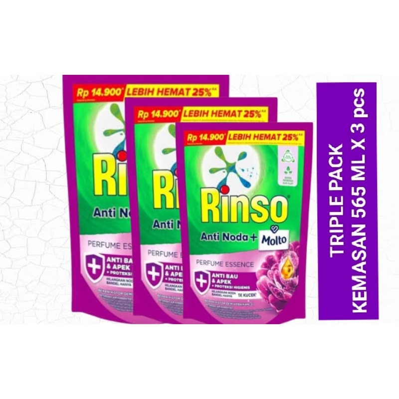 Jual Paket Hemat Rinso Cair 565 Ml (triple pack) | Shopee Indonesia