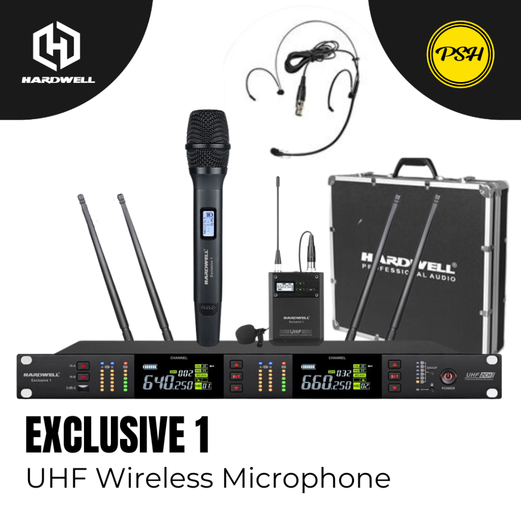 Jual Hardwell Exclusive 1 Exclusive-1 Mic Wireless UHF Clip On Headset ...