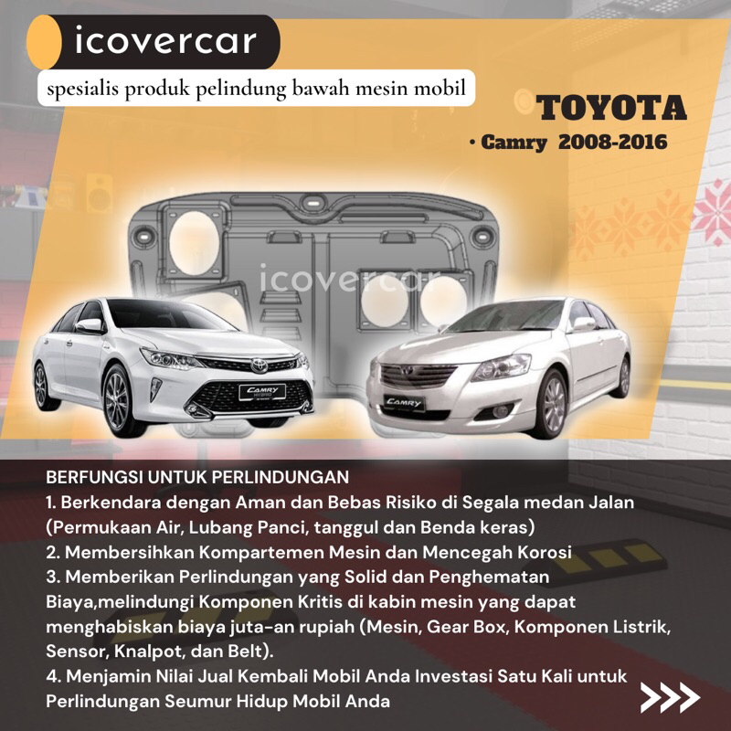 Jual Engine cover pelindung ruang bawah mesin Toyota Camry tahun 2008-2016 | Shopee Indonesia