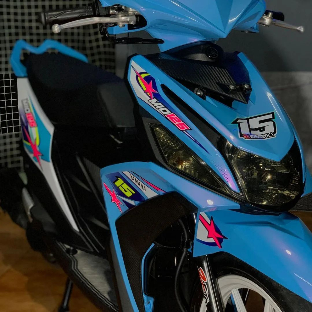 Jual striping Mio M3/Mio 125 Biru Putih Pink stabilo | Shopee Indonesia
