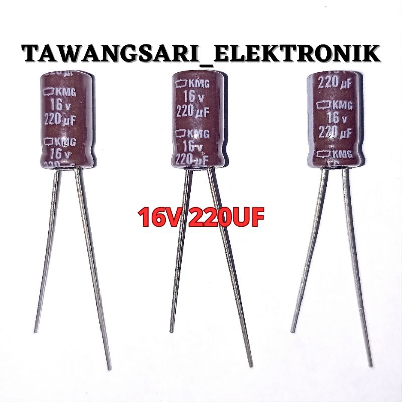 Jual elko 16v 220uf elco 16V 220UF kapasitor 16volt 220micro | Shopee ...