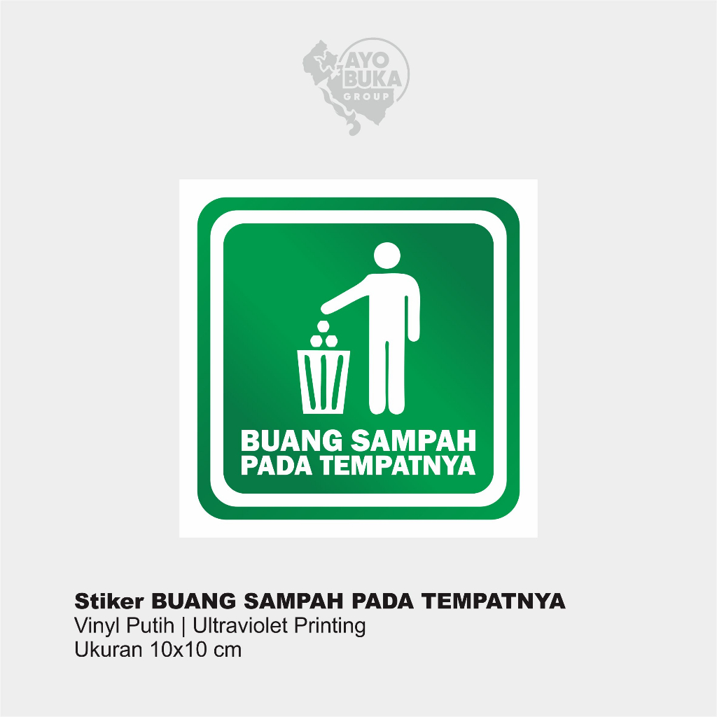Jual Stiker Buang Sampah | Shopee Indonesia