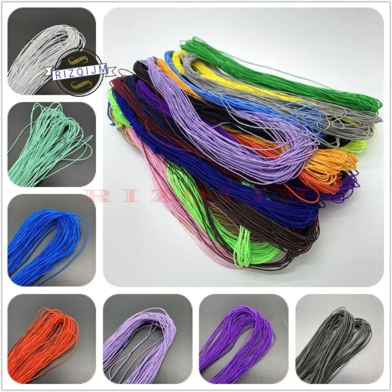 Jual Tali Karet Elastis Bulat 1Mm Bahan Craft Untuk Membuat Kalung Atau ...