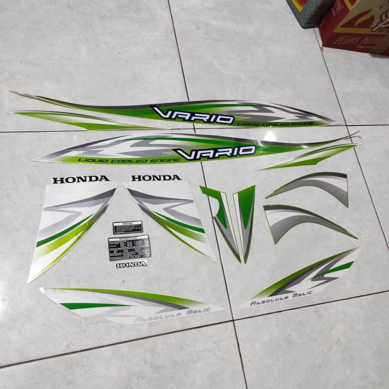 Jual Stiker stripping striping decal Graphic Honda Vario 110 putih ...