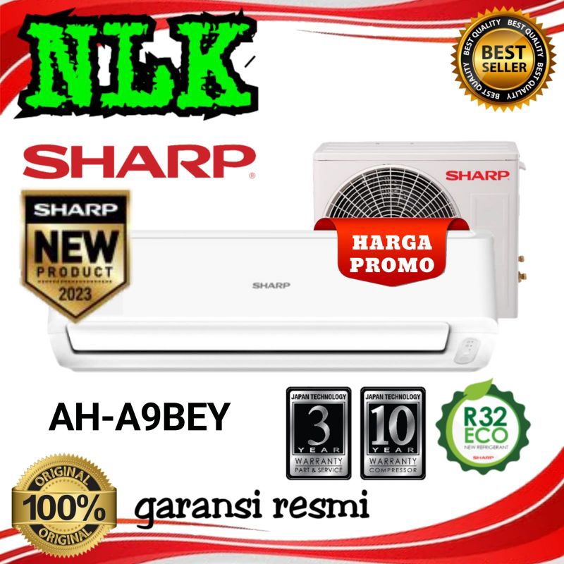 Jual AC SHARP 9BEY 1pk INDONESIA GARUDA SERIES R32 1pk Garansi 10TH unit only- pasang instalasi ...
