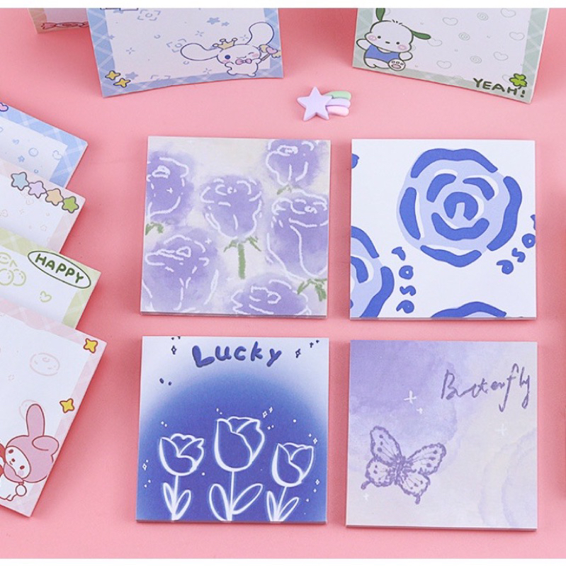 Jual [AISYSTUFF] Sticky note tulip, Stickynotes lilac, memo kertas ...