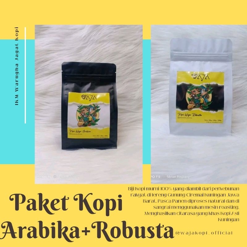 Jual Paket Kopi Arabika + Kopi Robusta Waja Kopi Kuningan @200gr | Shopee Indonesia